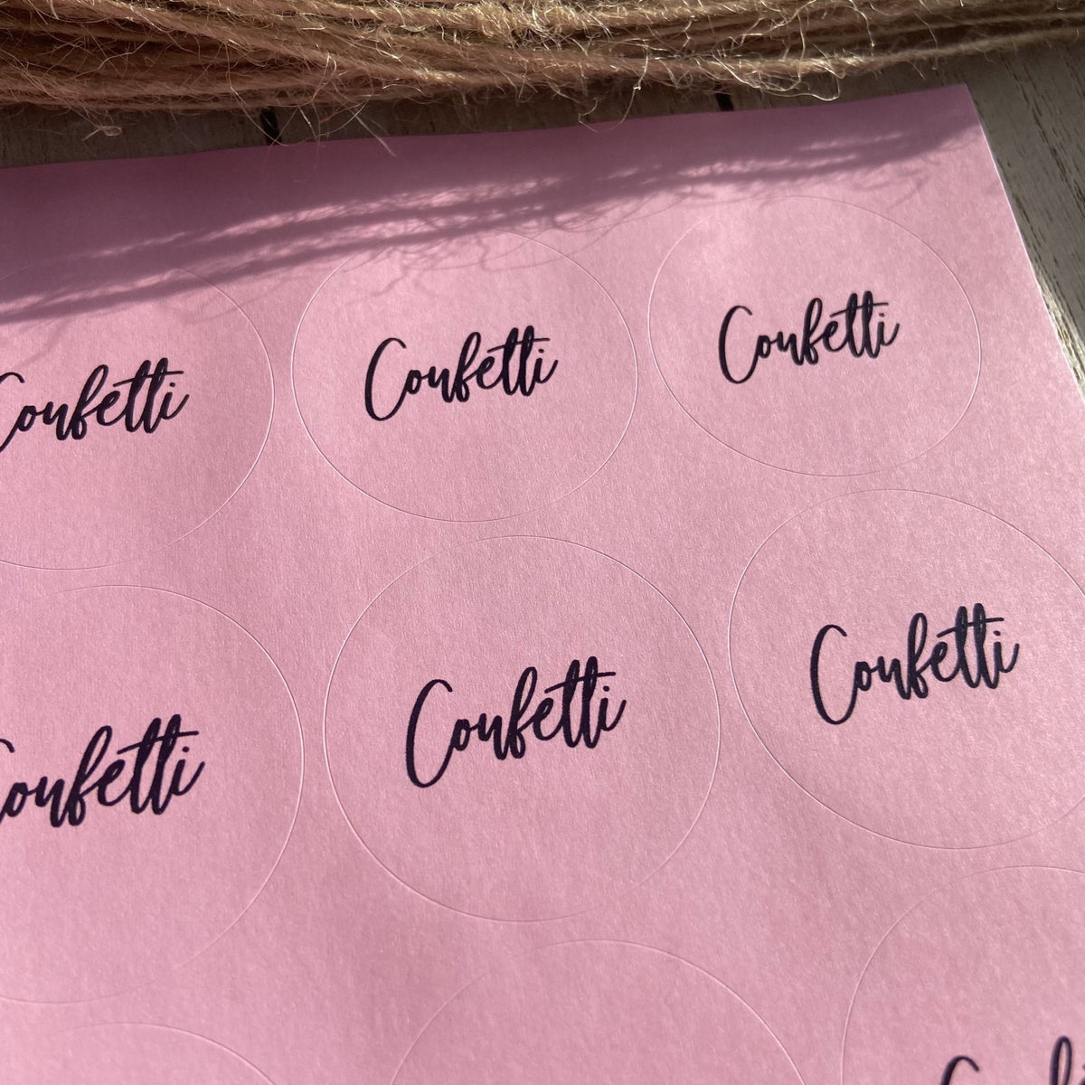Pink Stickers - Confetti Design 1 | Wedding Stickers | Confetti Bee