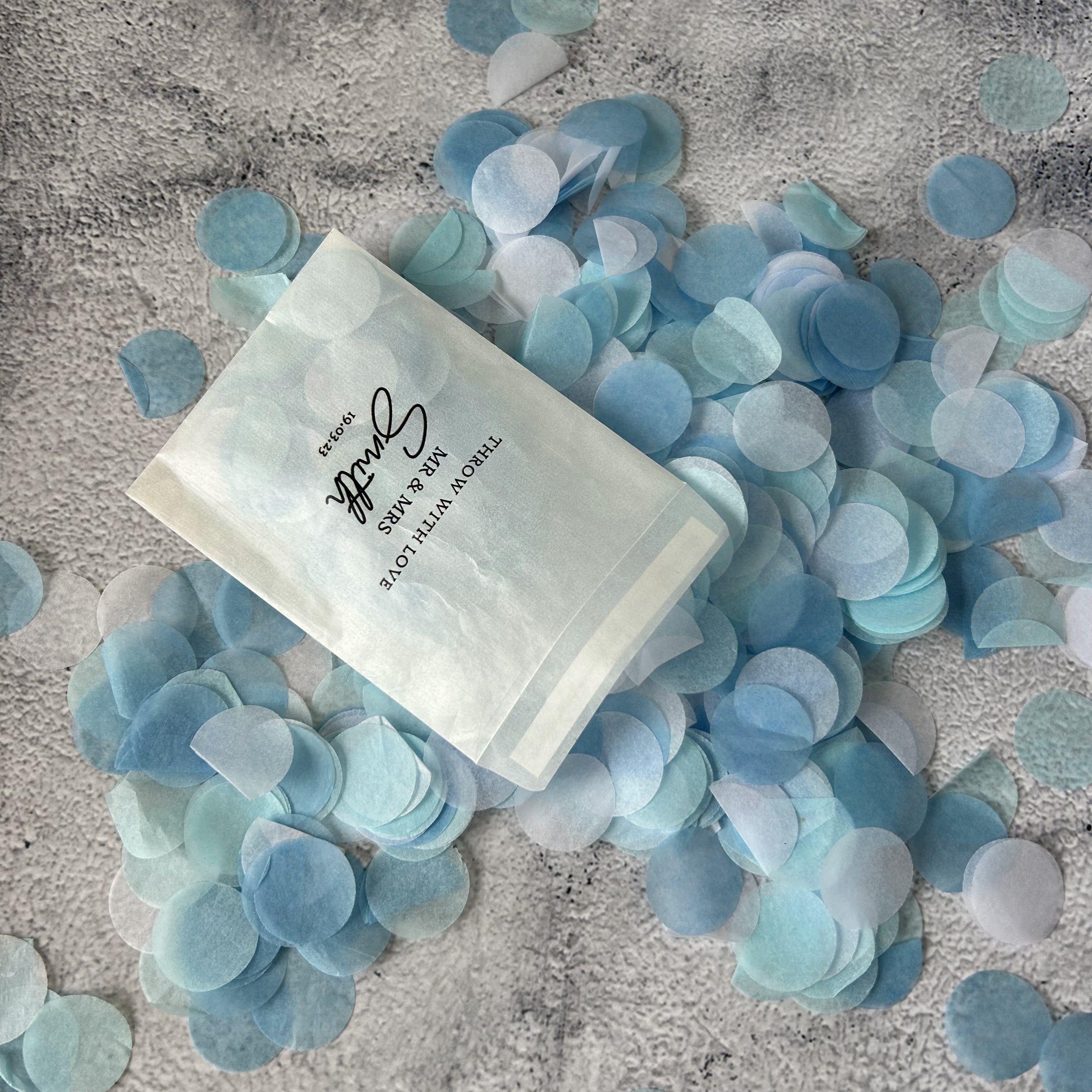 Blue & White Paper Confetti | Biodegradable Paper Confetti | Confetti Bee