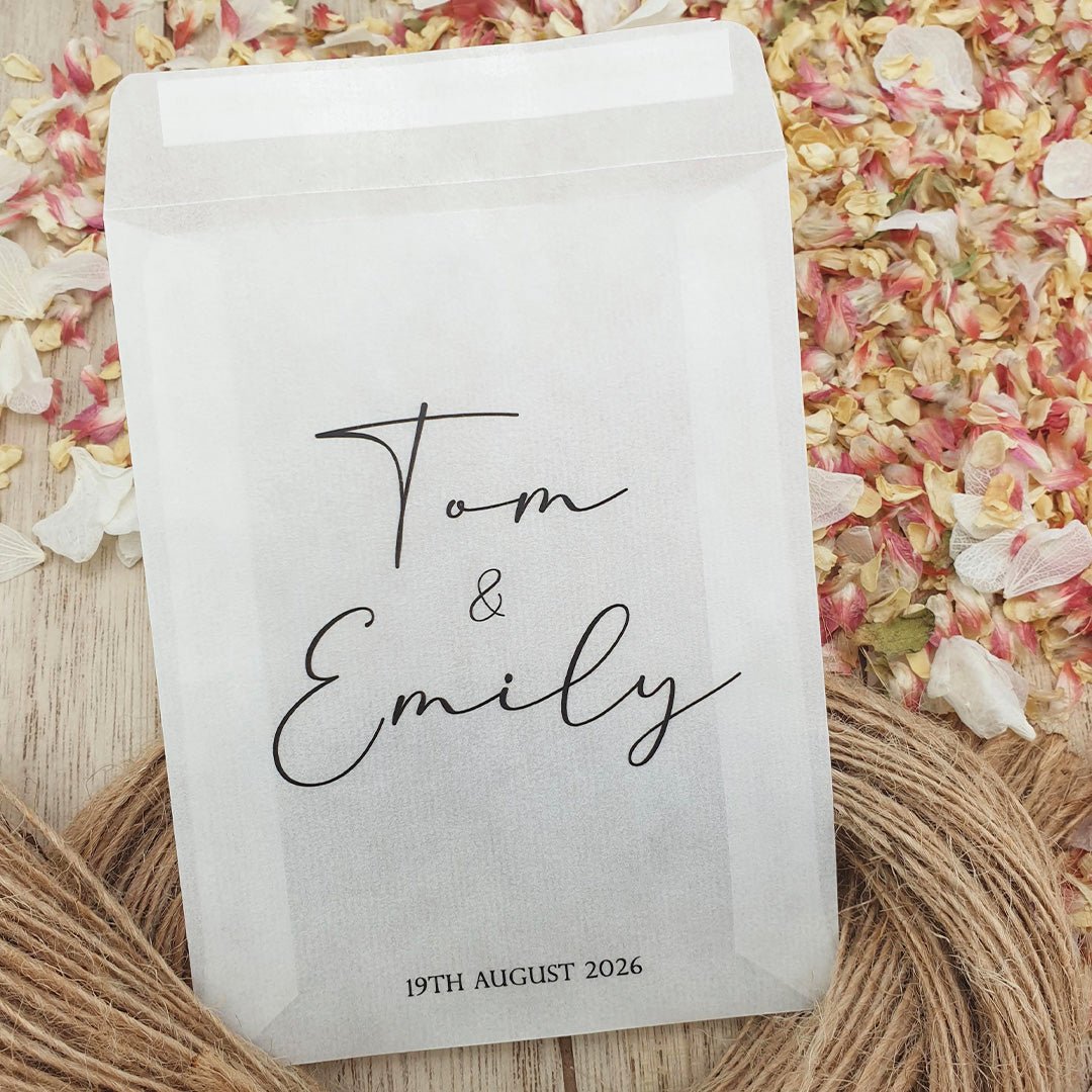 Personalised Confetti Packets - Names Design 14 | Confetti Bee
