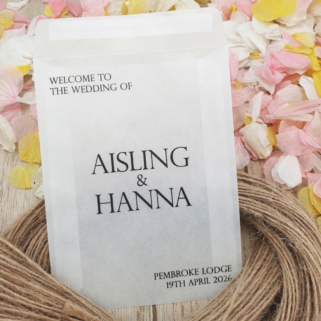 Personalised Confetti Packets Welcome Design 11 | Confetti Packets ...