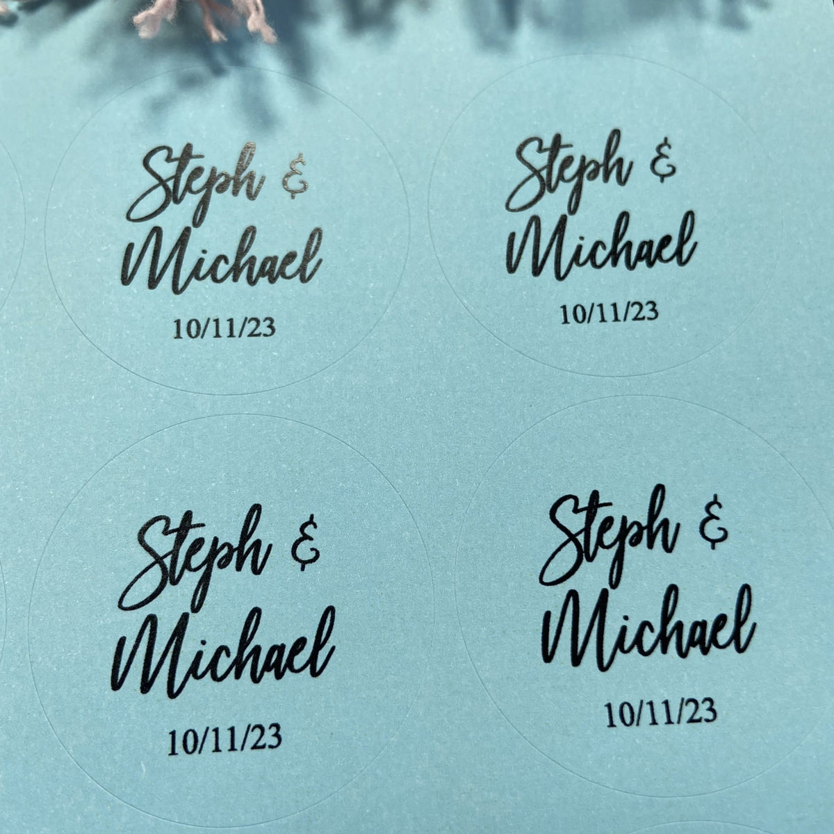 Blue Personalised Stickers - Names Design 3 | Confetti Bee