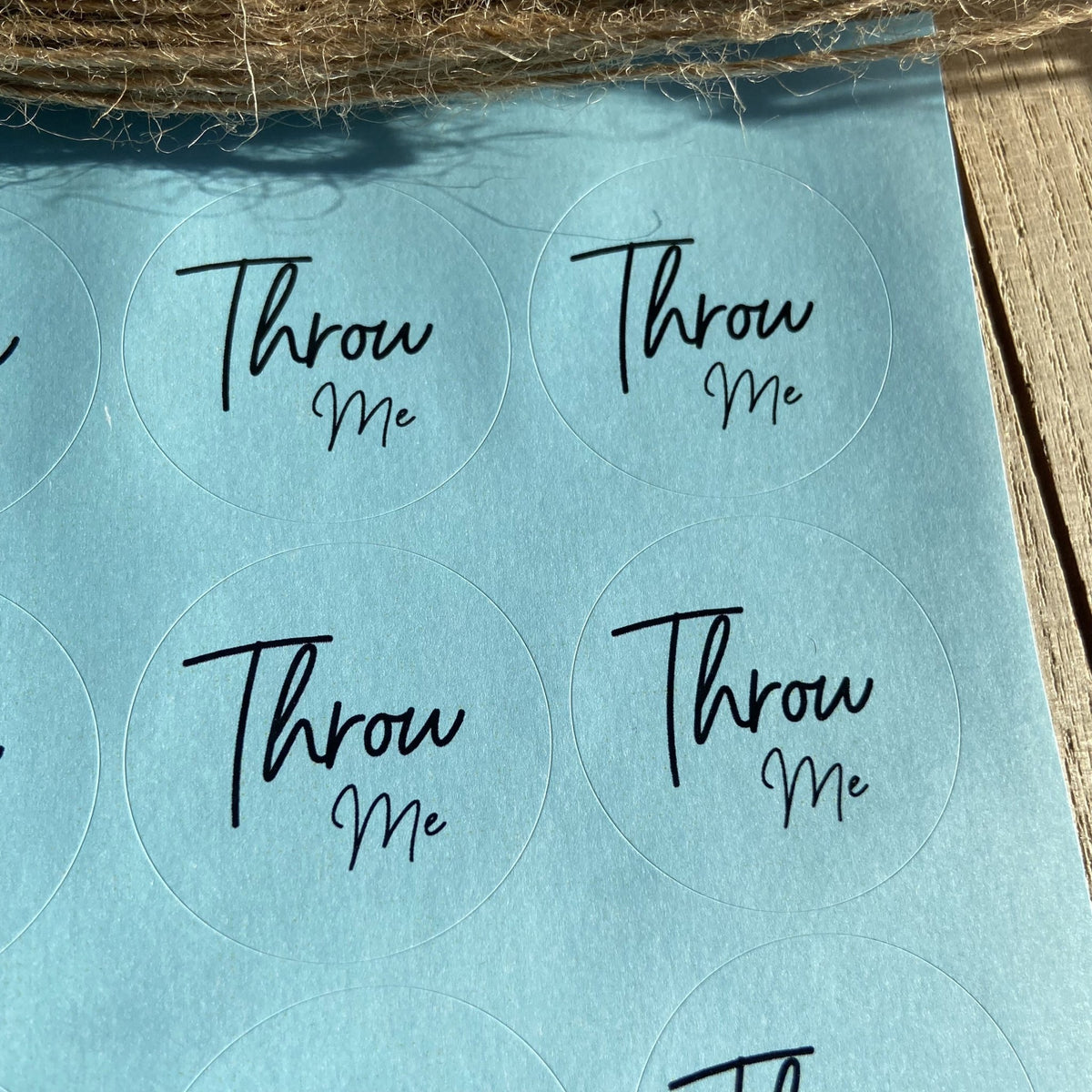 Blue Stickers - Throw Me Design 3 | Wedding Stickers | Confetti Bee