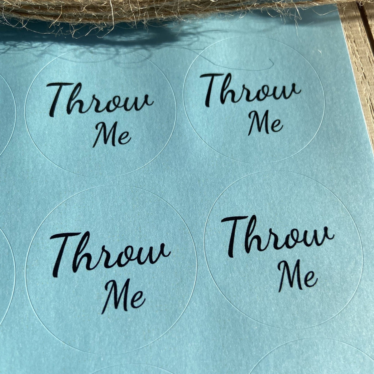 Blue Stickers - Throw Me Design 5 | Wedding Stickers | Confetti Bee