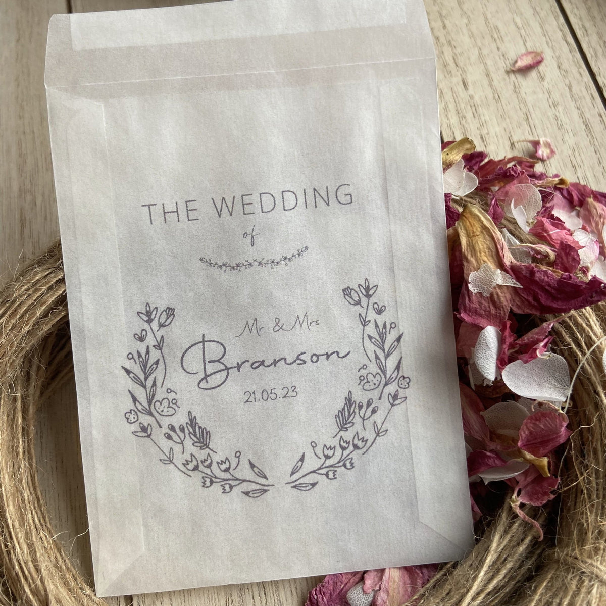 Confetti Packets - Elegant Design 7 | Confetti Bags | Confetti Bee