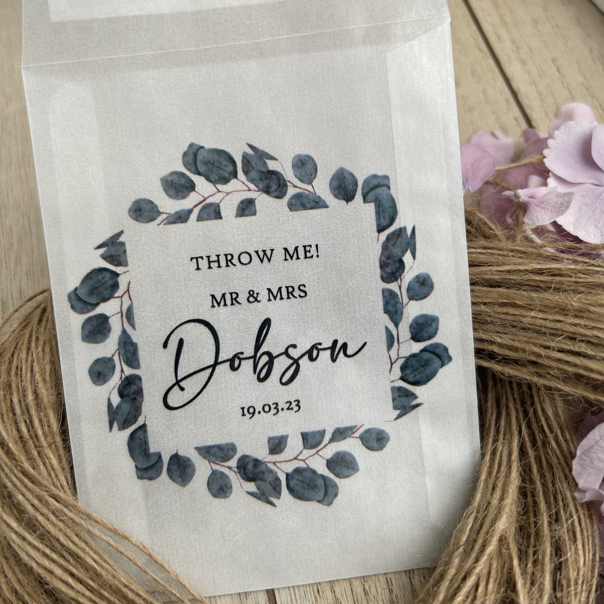 Personalised Confetti Packets - Floral Design 14 | Confetti Bee