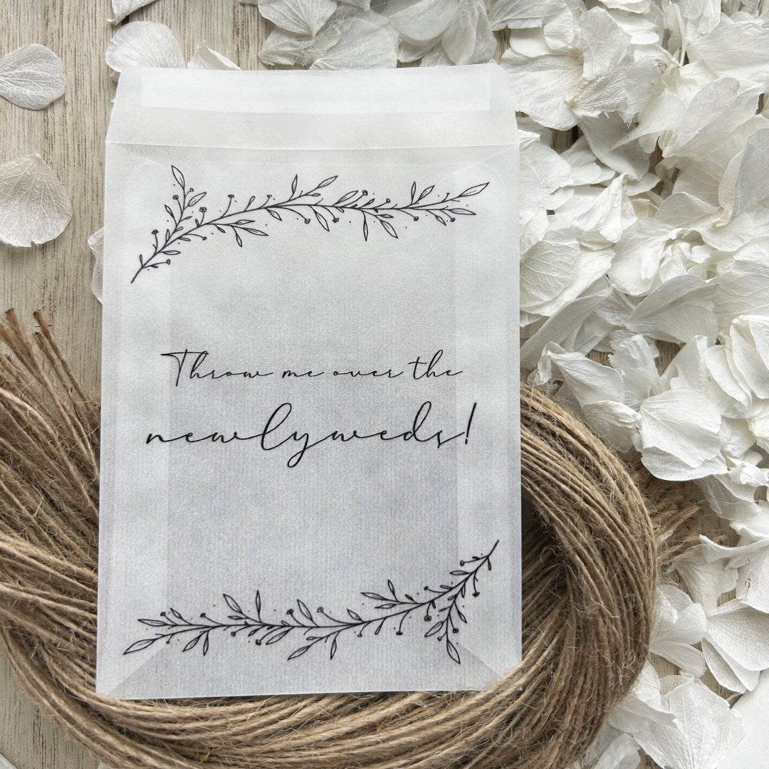 Confetti Packets - Newlyweds Design 4 | Confetti Packets | Confetti Bee