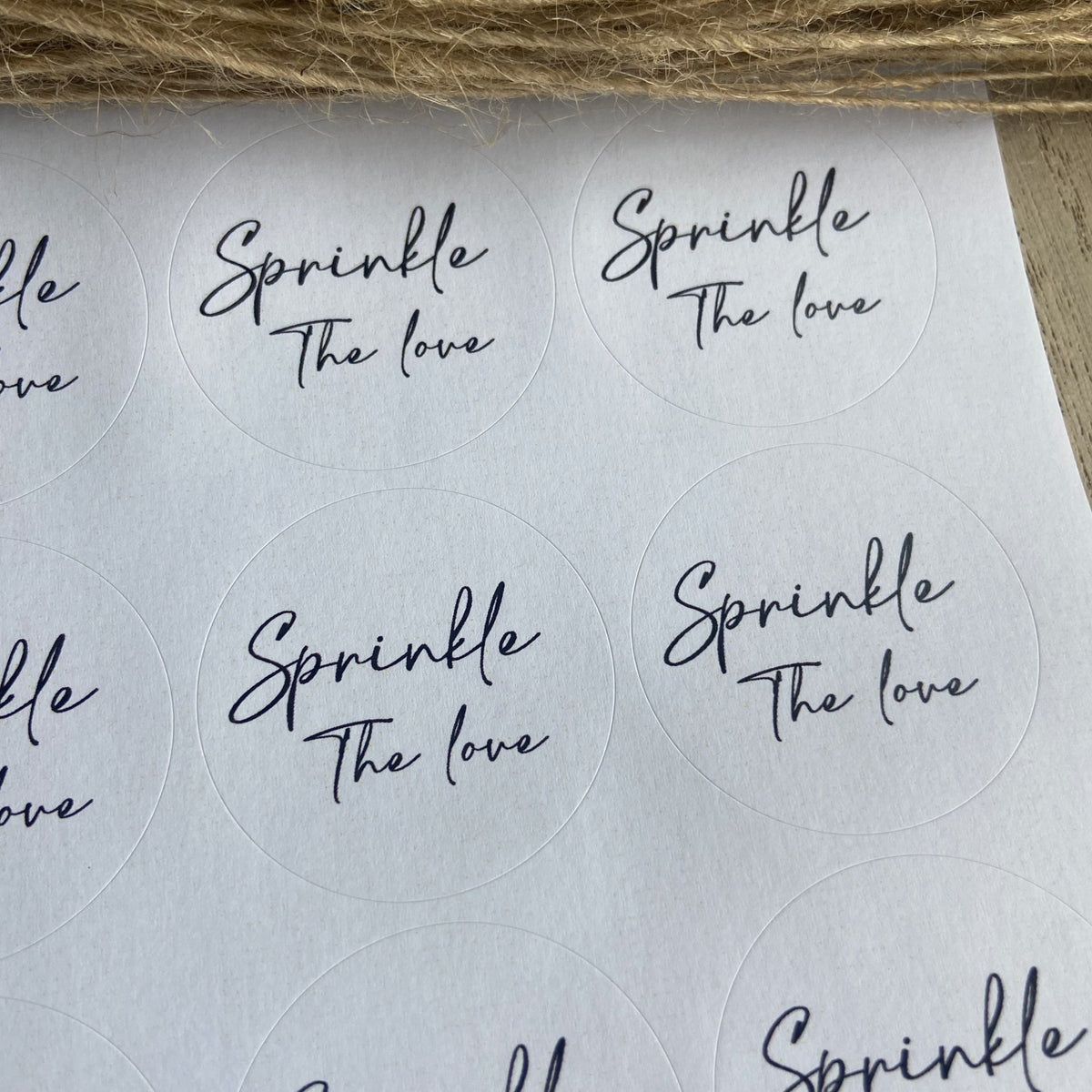 Matt White Stickers - Sprinkle The Love Design 2 | Wedding Stickers ...
