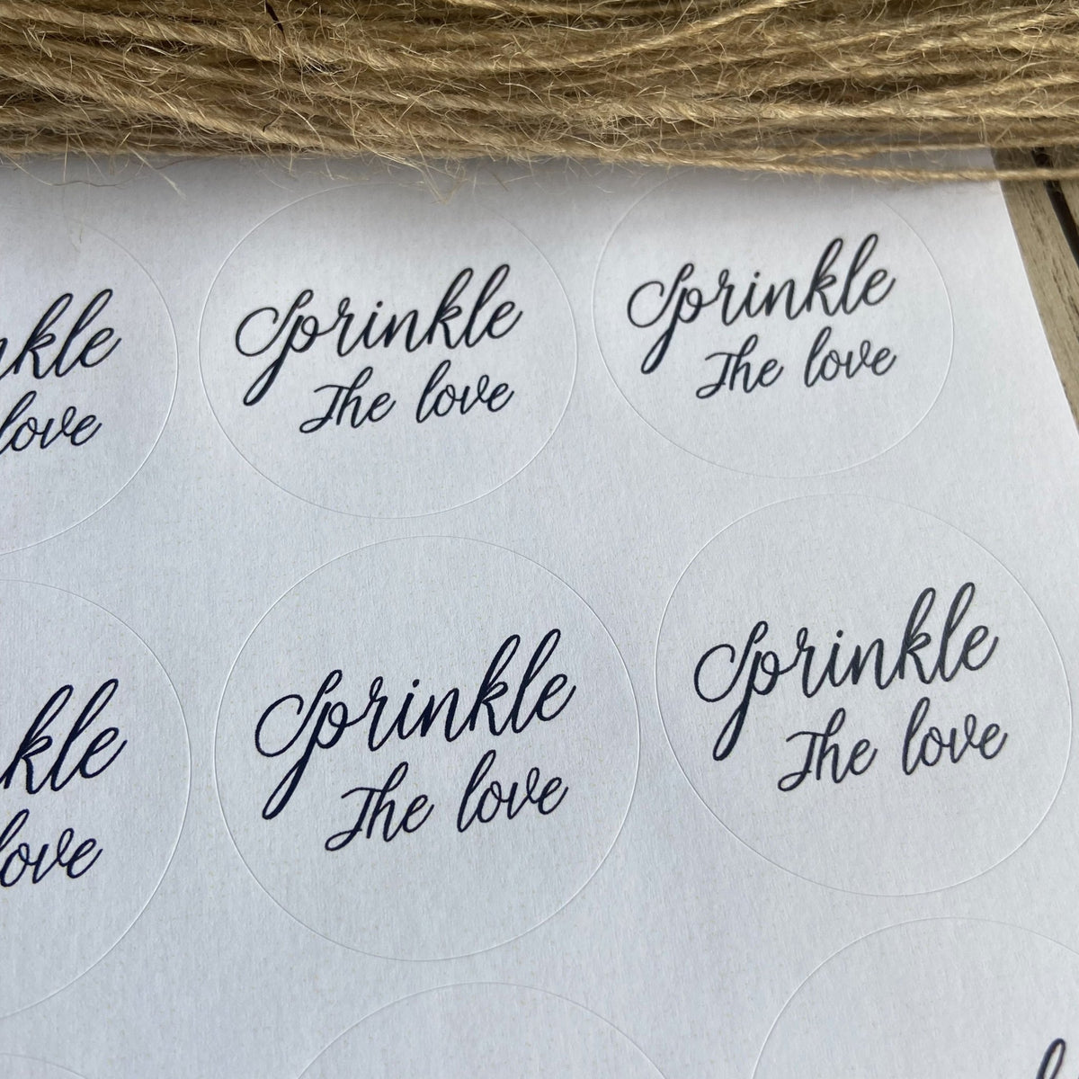 Matt White Stickers - Sprinkle The Love Design 4 | Wedding Stickers ...