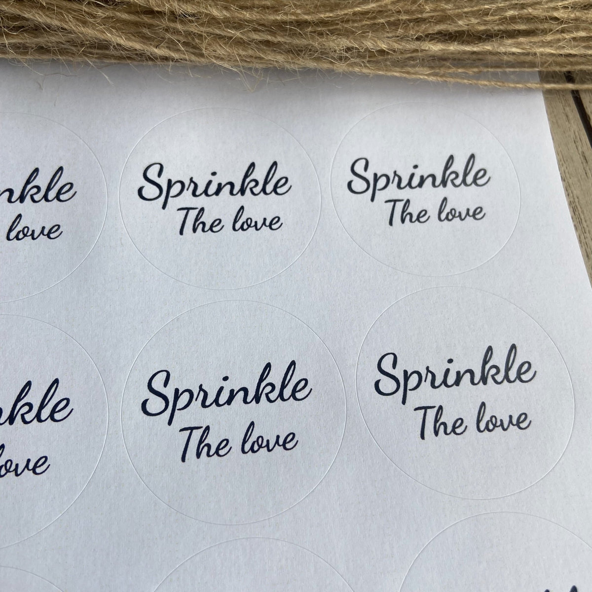 Matt White Stickers - Sprinkle The Love Design 5 | Wedding Stickers ...