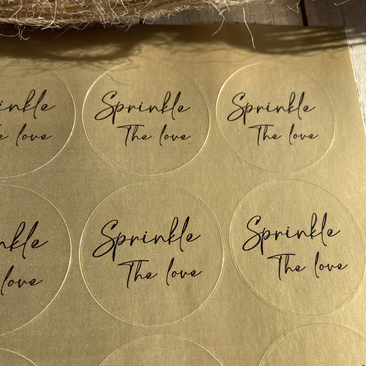 Metallic Gold Stickers - Sprinkle The Love Design 2 | Wedding Stickers ...