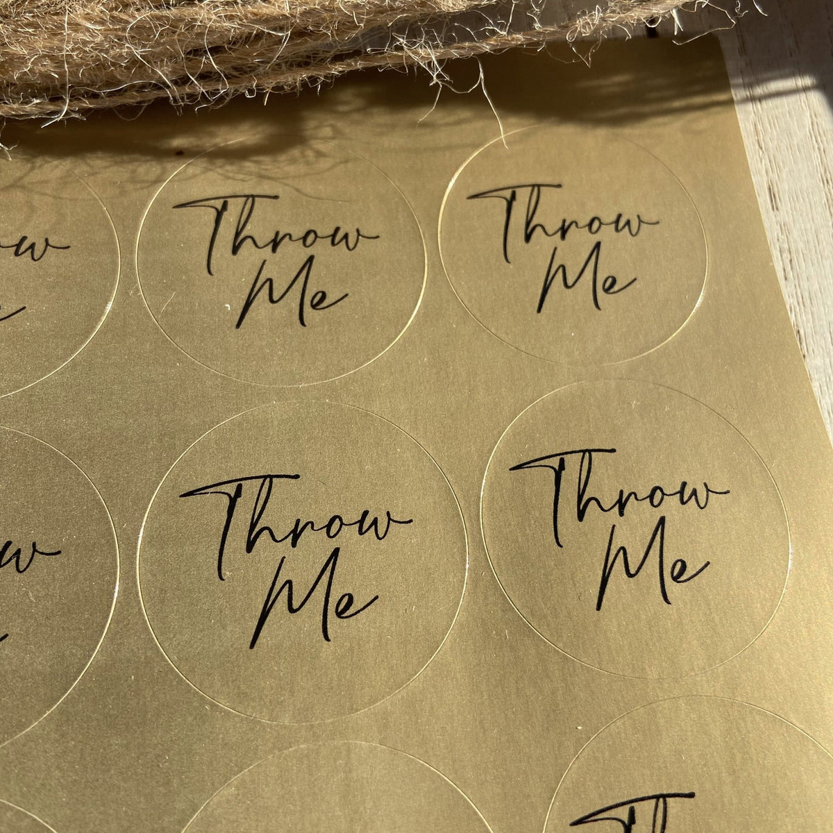 Metallic Gold Stickers - Throw Me Design 2 | Wedding Stickers ...