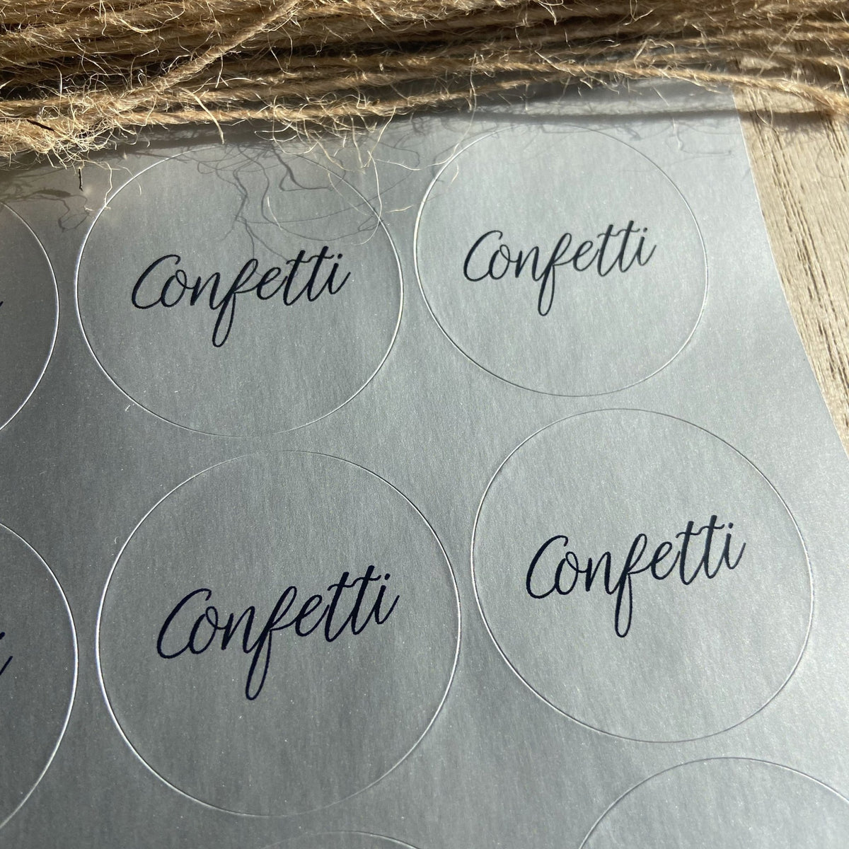 Metallic Silver Stickers - Confetti Design 4 | Wedding Stickers ...