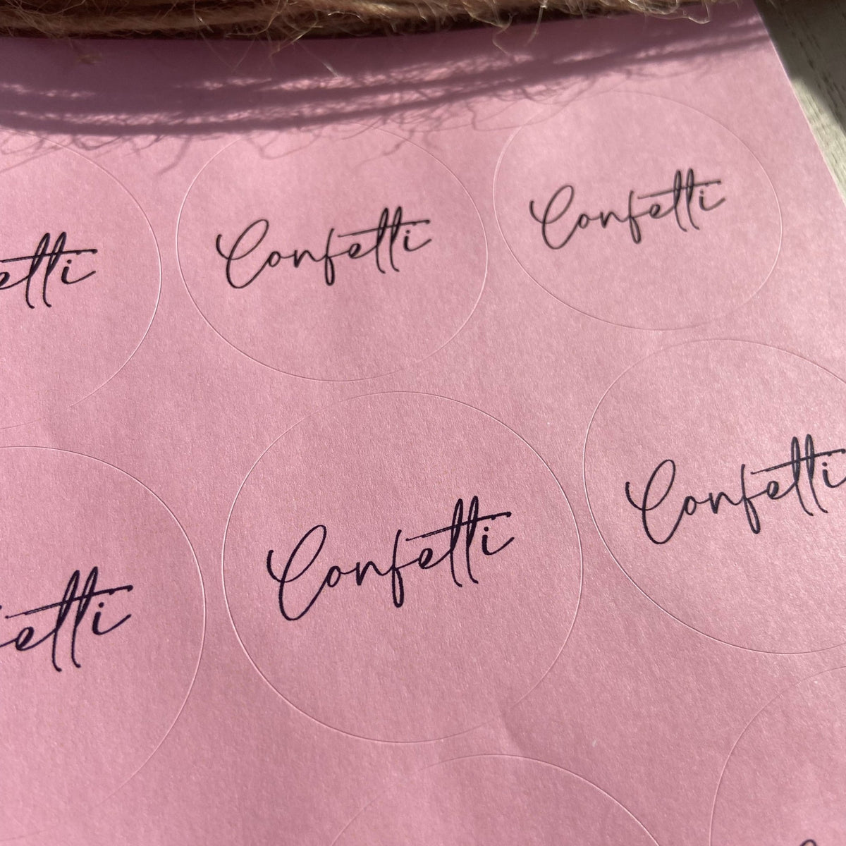 Pink Stickers - Confetti Design 2 | Wedding Stickers | Confetti Bee