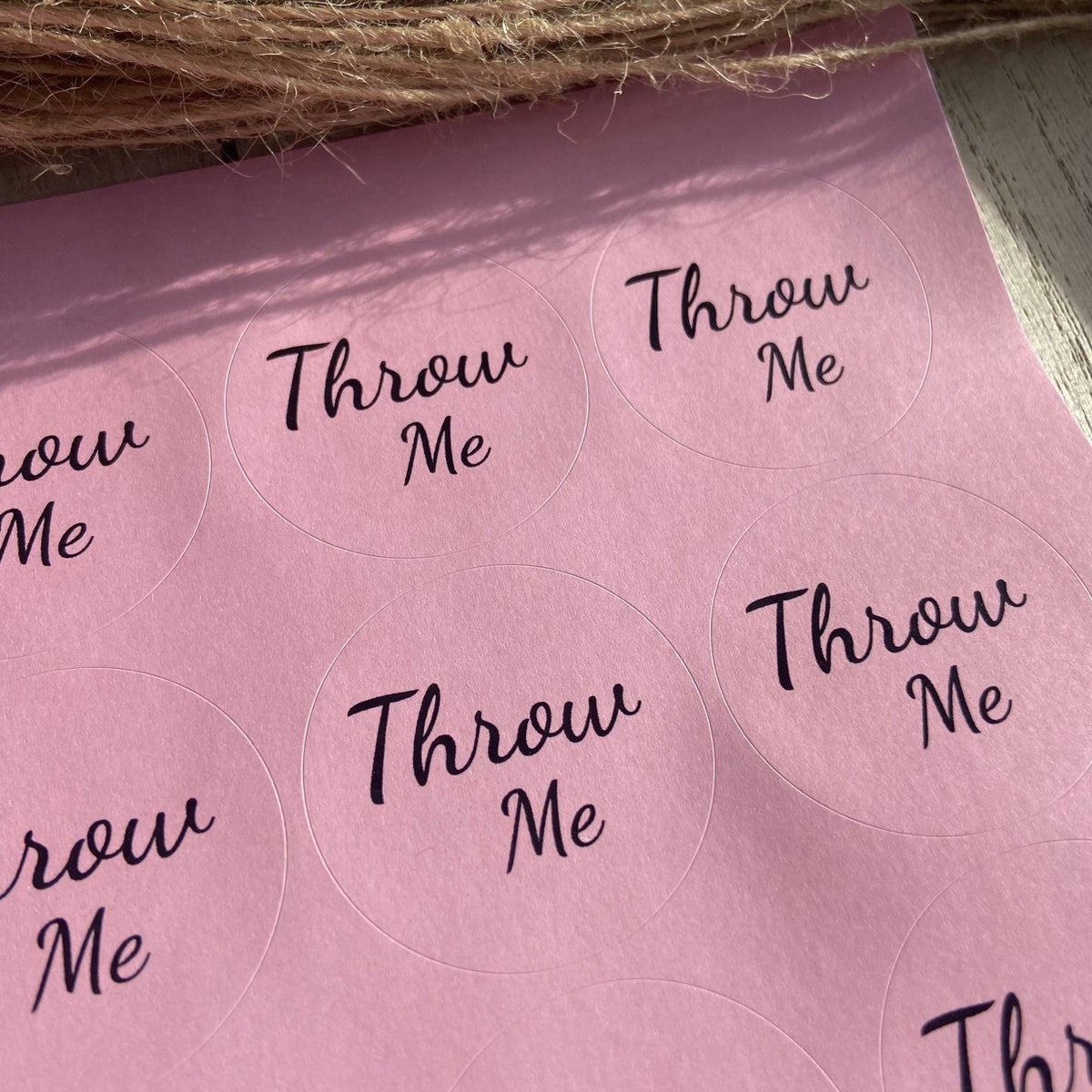 Pink Stickers - Throw Me Design 5 | Wedding Stickers | Confetti Bee